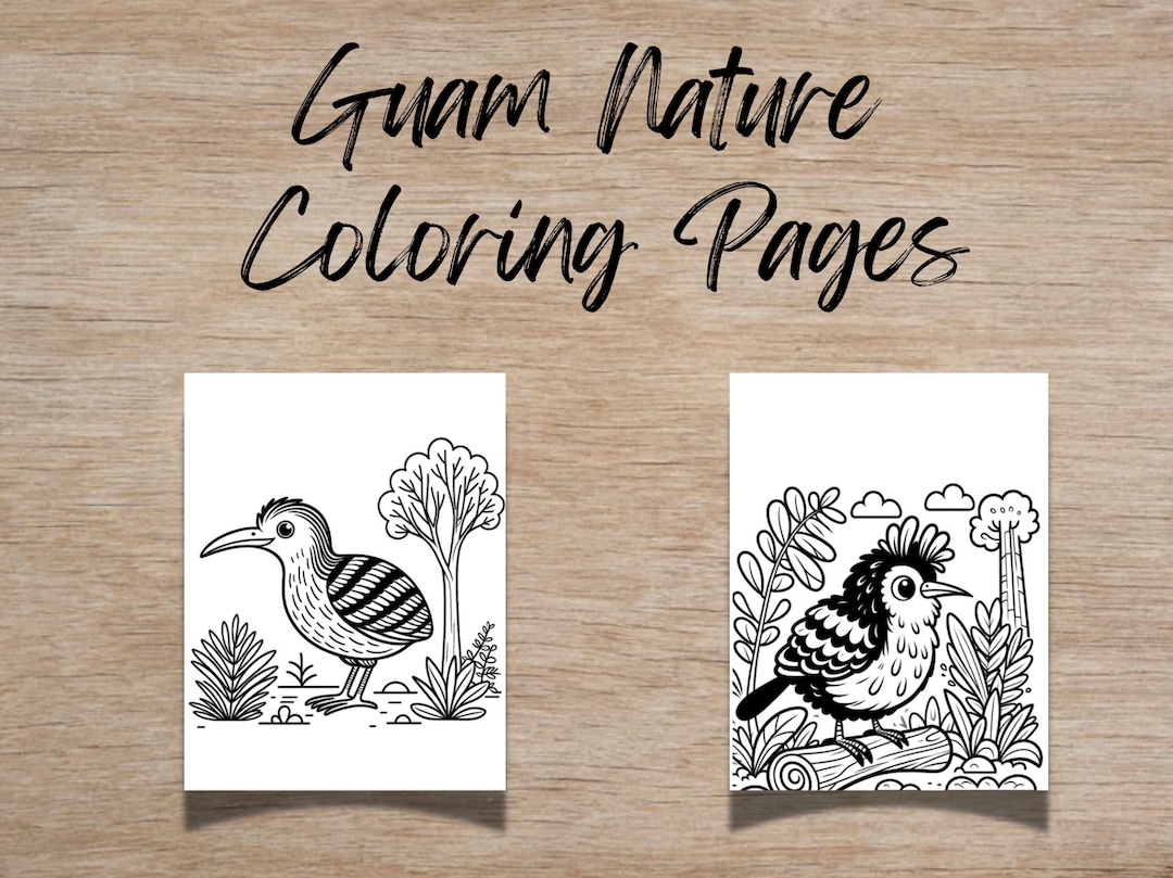 Guam Nature Coloring Pages 20 Printable Island Scenes Tropical Wildlife ...