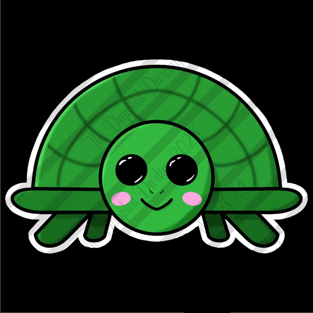 Cute Turtle Clipart - Etsy