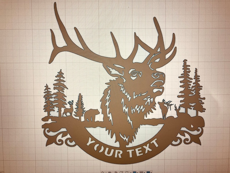 Elk SIGN WITH TEXT - Etsy