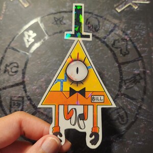 Theraprism Bill Cipher Holographic Sticker || Gravity Falls Book of ...