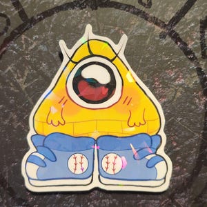 Baby Bill Cipher Holographic Sticker || Gravity Falls Book of Bill - Etsy