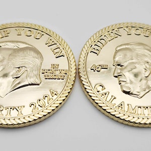 Donald Trump Joe Biden Coin Coins 2024 - ON SALE! - Etsy