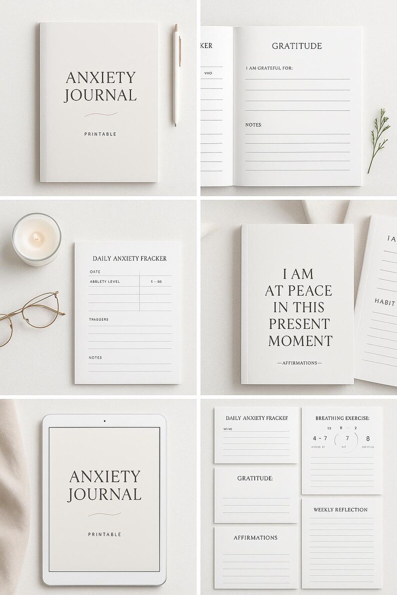 Minimalist Anxiety Journal (printable) - Etsy