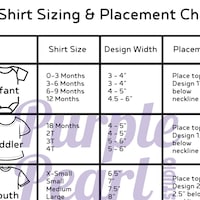 Printable HTV Sizing Chart | Cricut Cheat Sheet Decal Size Guide ...