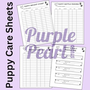 Printable Puppy Tracking Log Sheets - for All of Your Puppy's Health ...