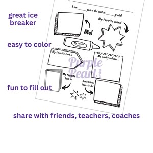 About Me Printables Print Pages for All Ages Great for Boys or Girls ...