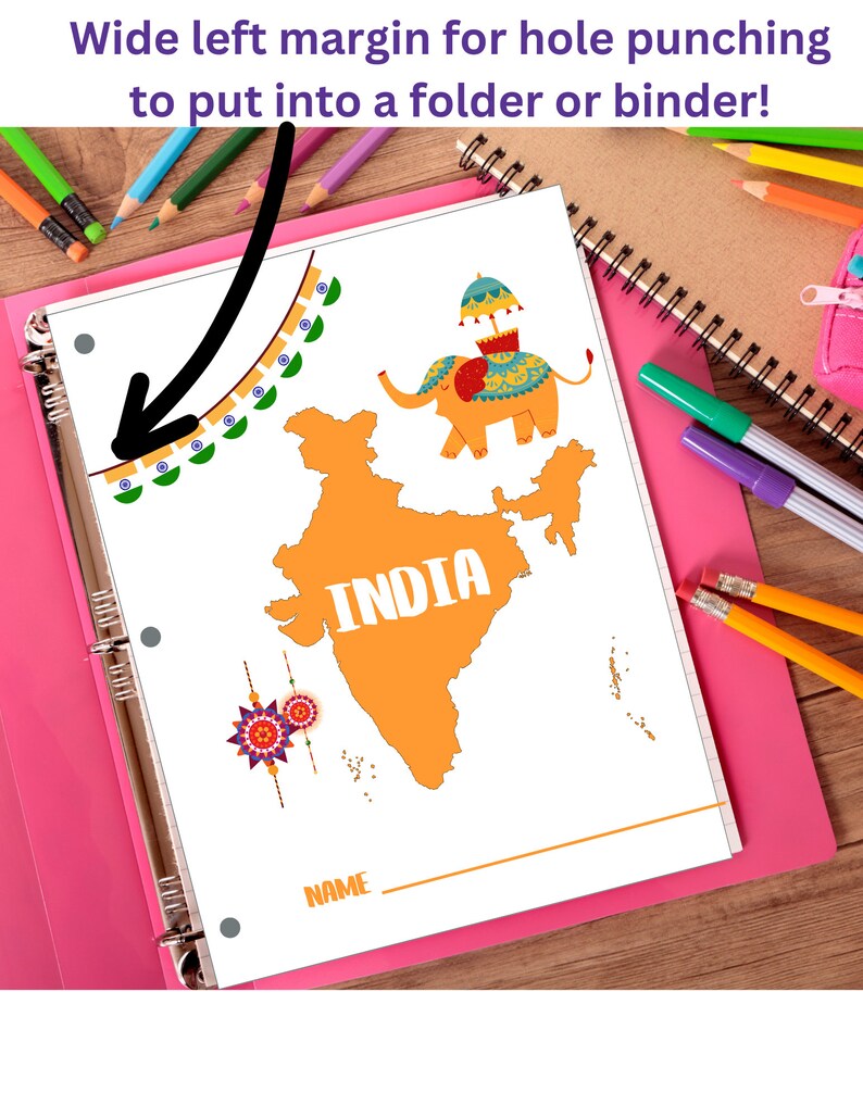 India Travel Journal Printable for Kids and Teens - Document and Write ...