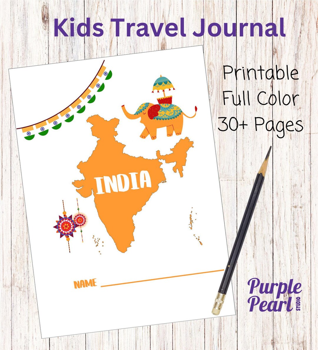 India Travel Journal Printable for Kids and Teens - Document and Write ...