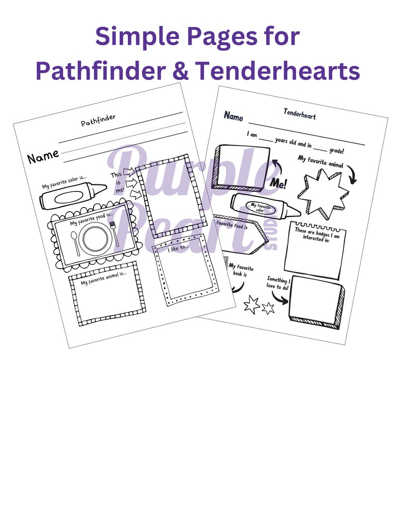 Printable About Me Pages for American Heritage Girls Members ...