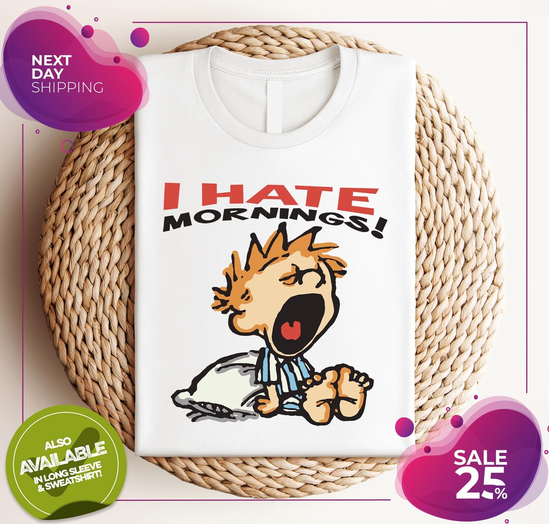 Oversized Vintage I Hate Mornings Tshirt | Retro Cartoon Tshirt | Baggy ...