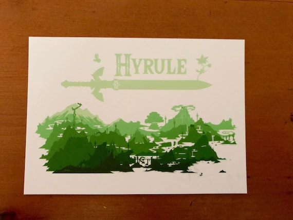 The Legend of Zelda: Breath of the Wild inspired Postcard - Etsy