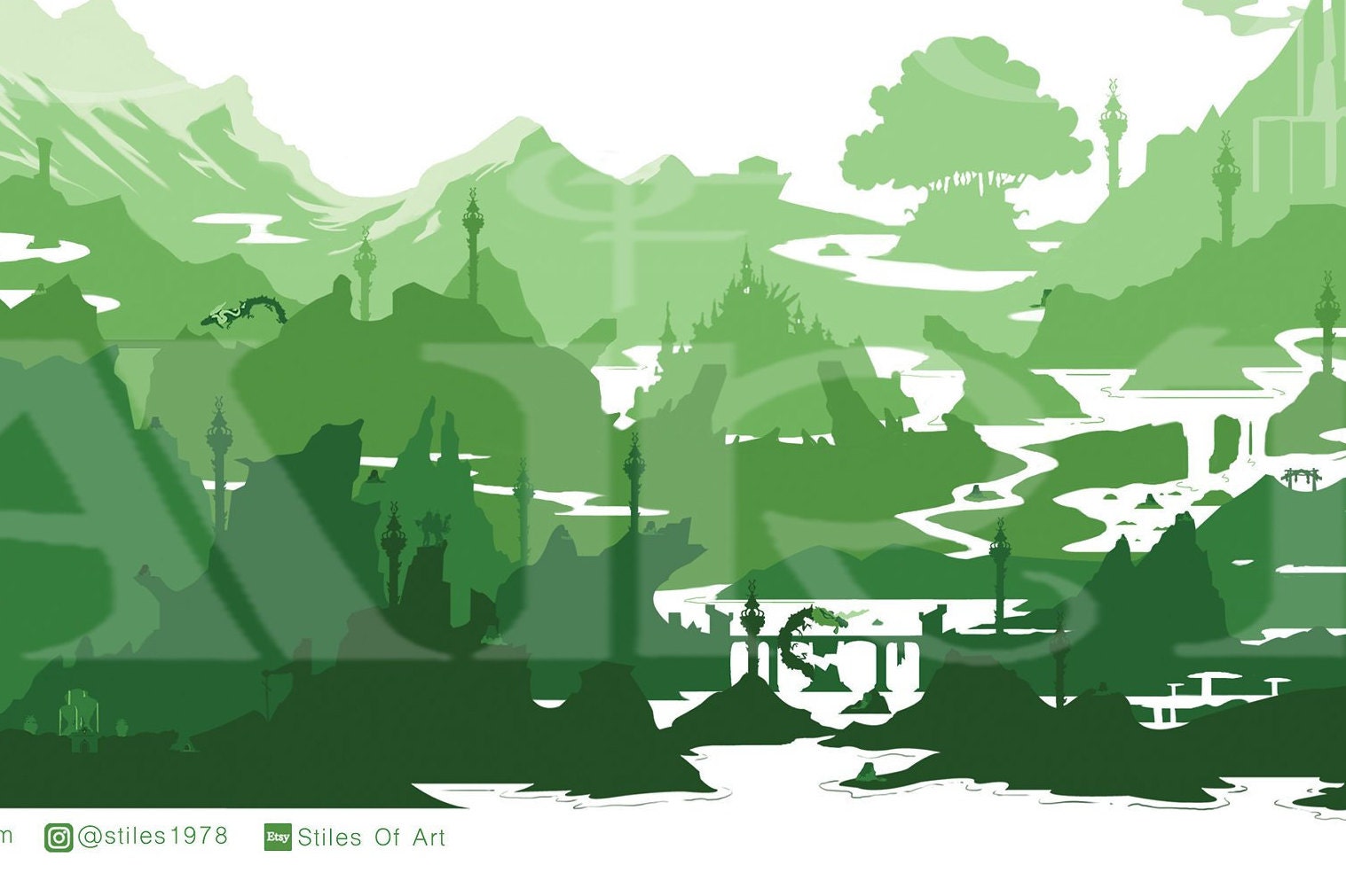 The Legend of Zelda: Breath of the Wild inspired Postcard - Etsy