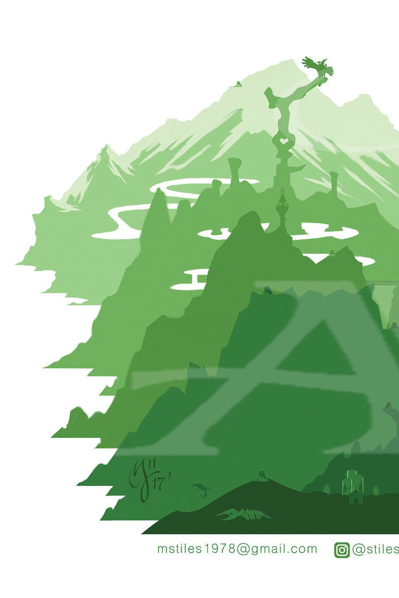 The Legend of Zelda: Breath of the Wild inspired Postcard - Etsy