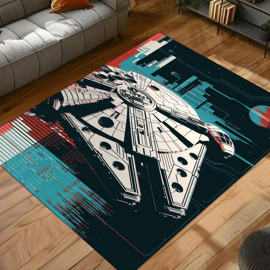 Millennium Falcon Rug, Star Wars Design Rug, Star Wars Falcon Rug ...