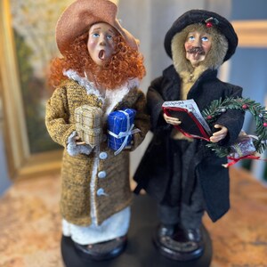 Vintage Carolers Tamera the Hairdresser and Albercht the Wreath Vendor ...