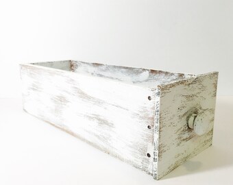 Distressed white box | Etsy