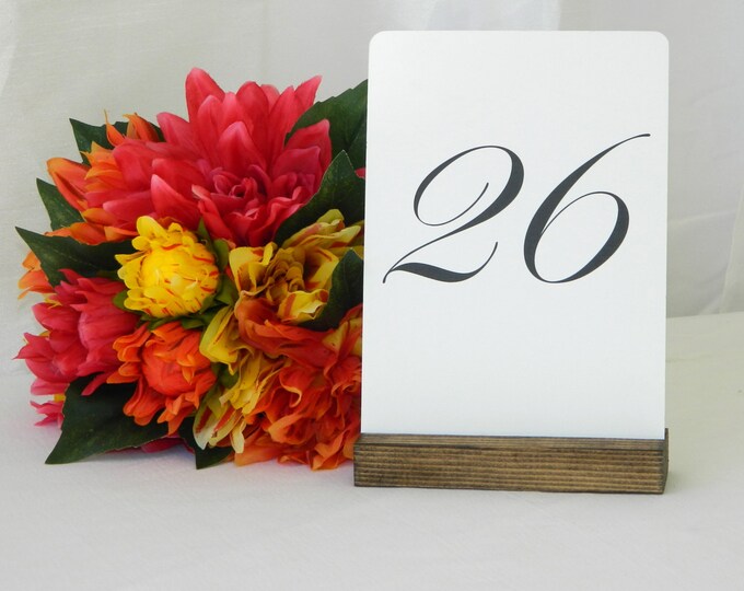 5-inch Rustic Wedding Wood Sign Holder/table Number Holders- (set of 55 ...