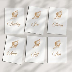 Beach Wedding Seashell Place Cards for Beach Weddings, Parties, and ...