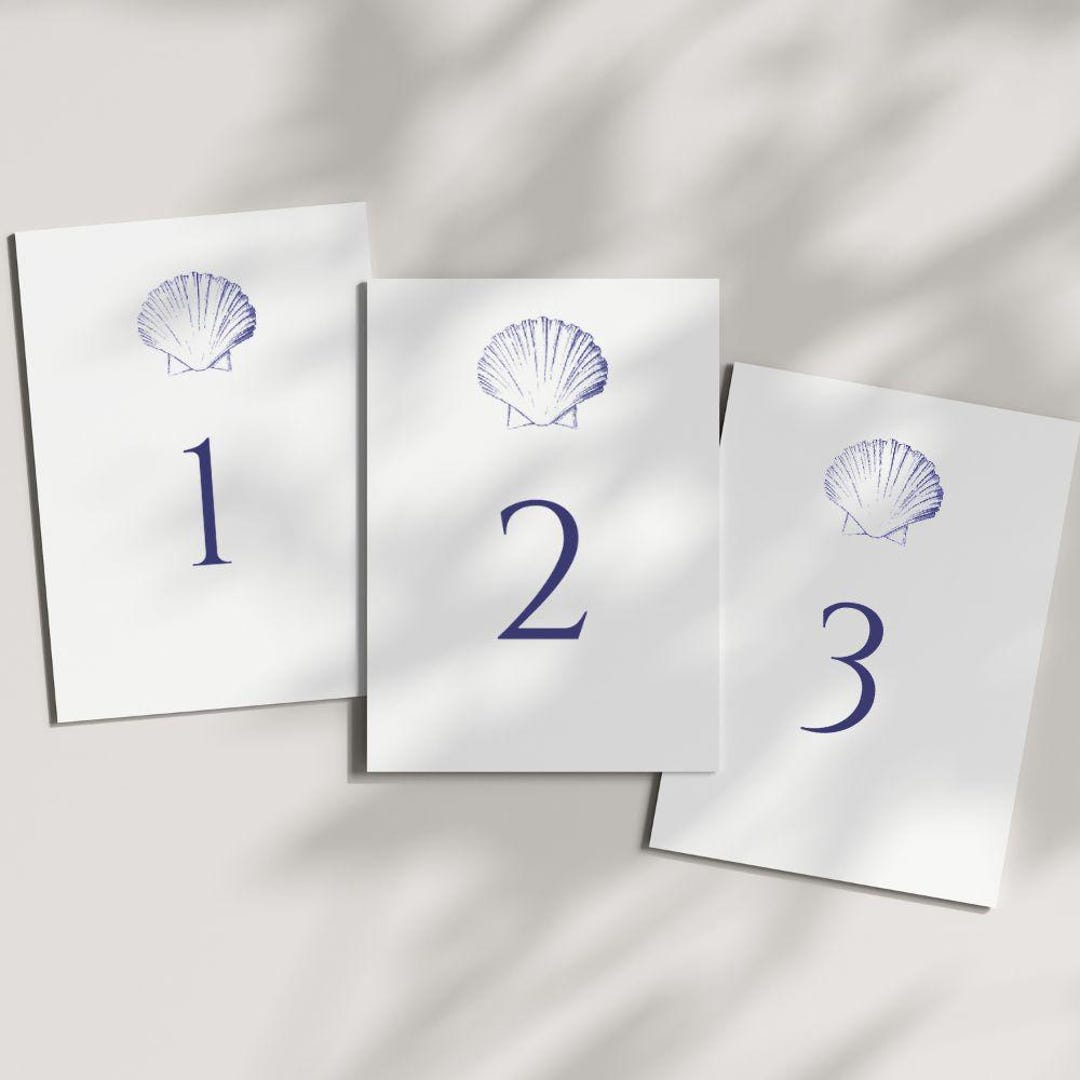 Seashell Table Numbers, Beach Wedding Table Numbers, 1-20 - Etsy