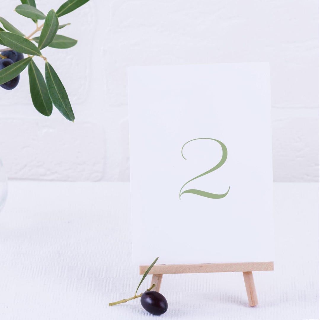 Sage Green Table Numbers, Sage Green Wedding Table Numbers - Etsy