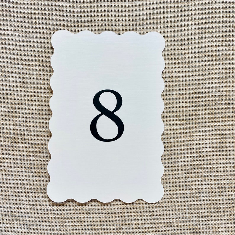 Wavy Table Number 4 X 6 Modern Wedding Table Numbers Set of - Etsy