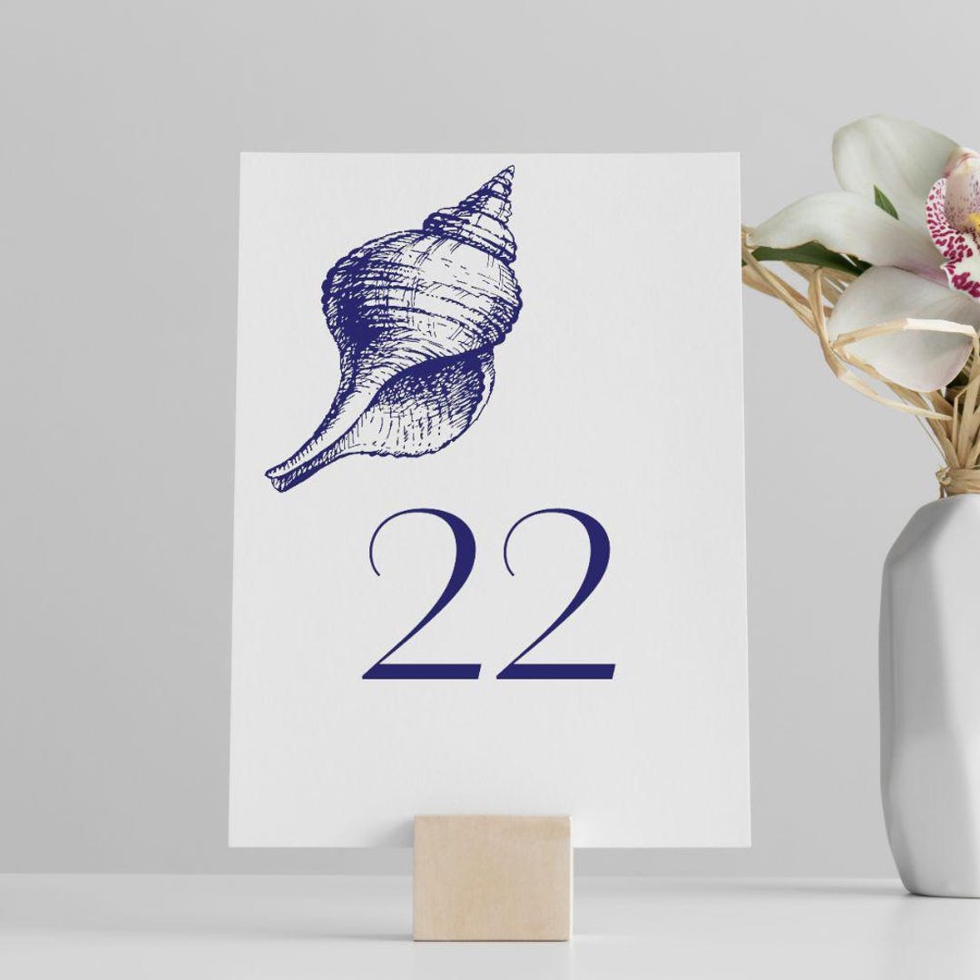 Seashell Table Numbers, Beach Wedding Table Numbers, 1-20 - Etsy