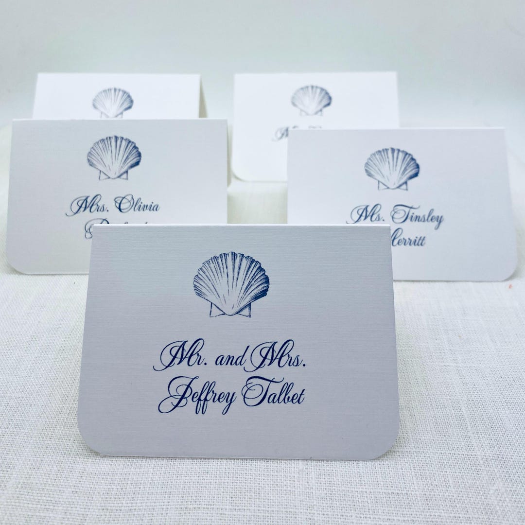 Seashell Place Cards, Beach Wedding Place Cards, Set of 100 - Etsy