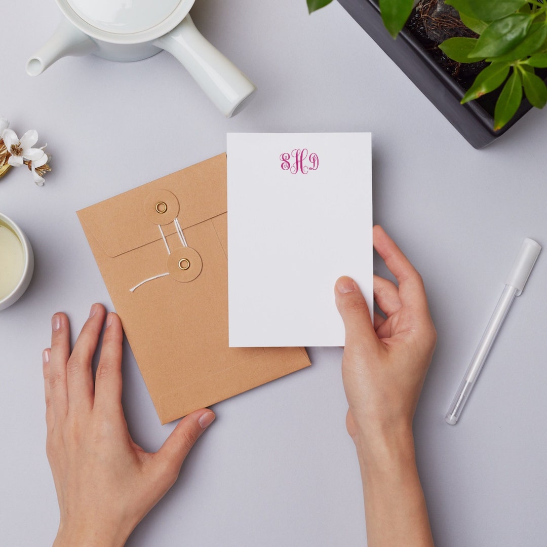 Monogram Jotter Cards, Pack of 50 - Etsy