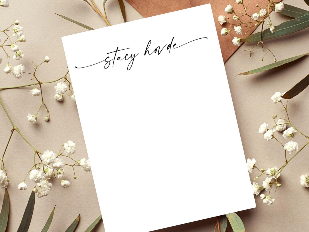 Personalized Script Jotter Cards, Set of 12 - Etsy
