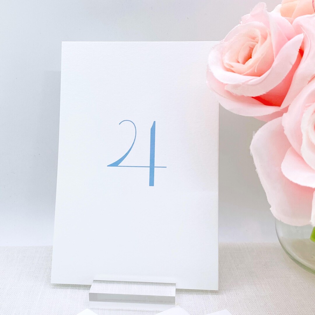 Blue Table Numbers for Weddings, Parties, and Events ( 1 - 10) With ...