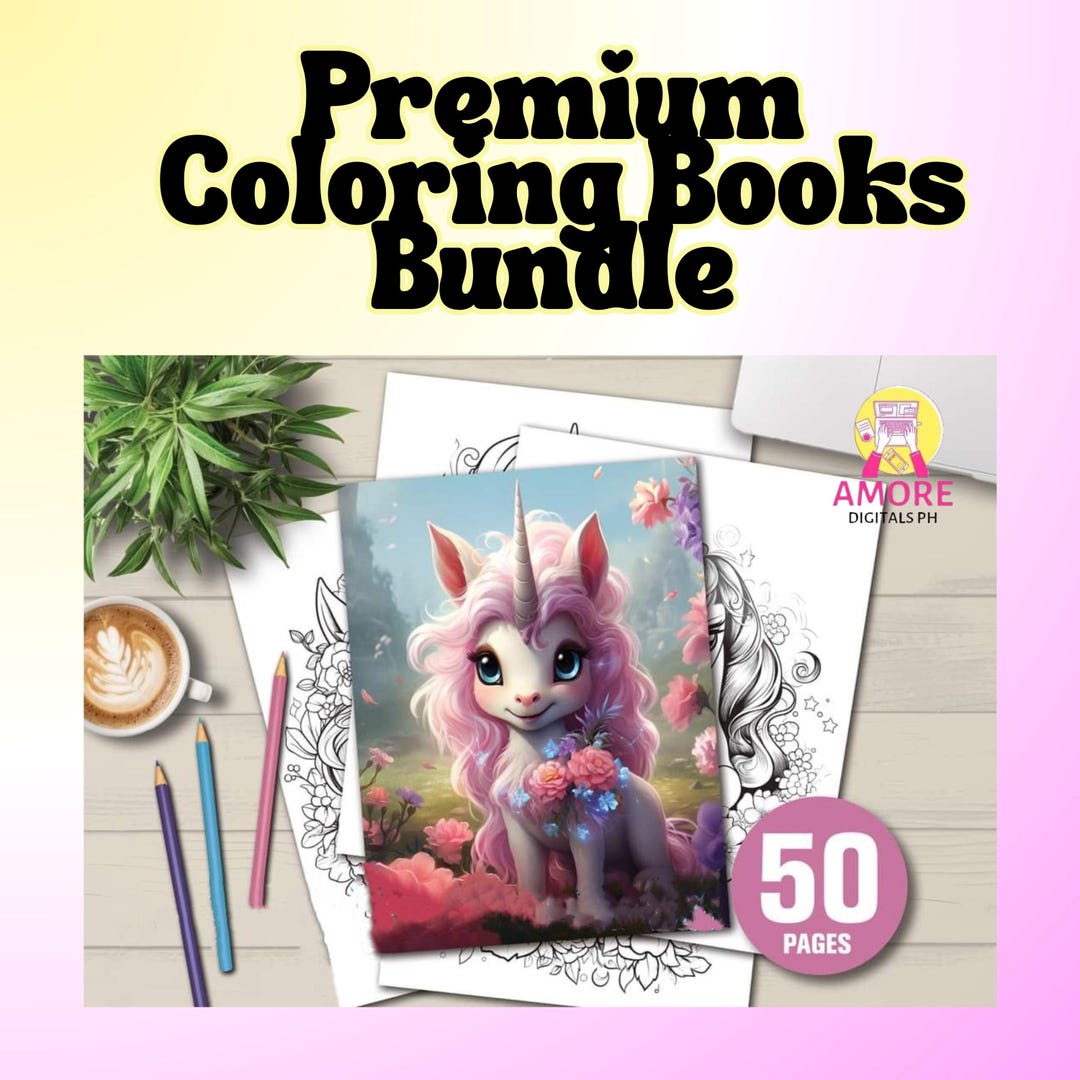 Premium Coloring Books Bundle, Pdf File, Ready-to-print - Etsy