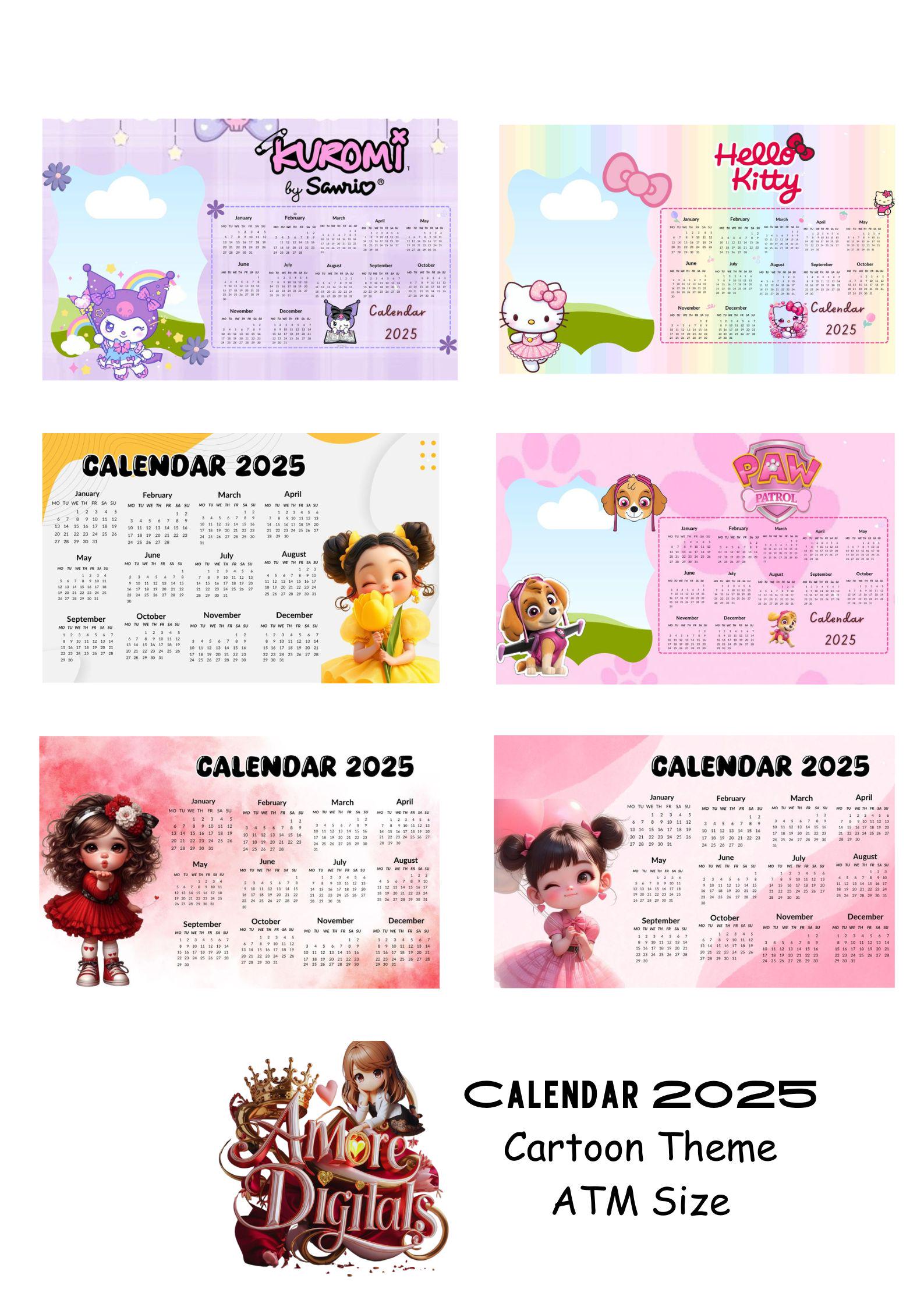 2025 Calendar Templates Bundle 6-in-1 - Etsy