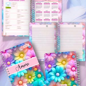 My Notebook Bundle With Calendar and Personal Info Page - Etsy