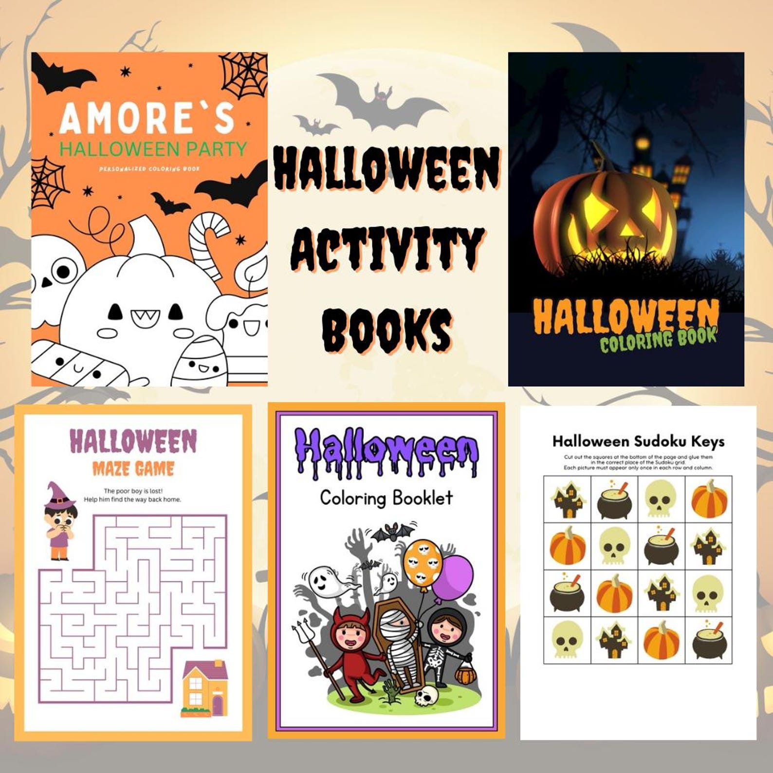 Halloween Templates Bundle - Etsy