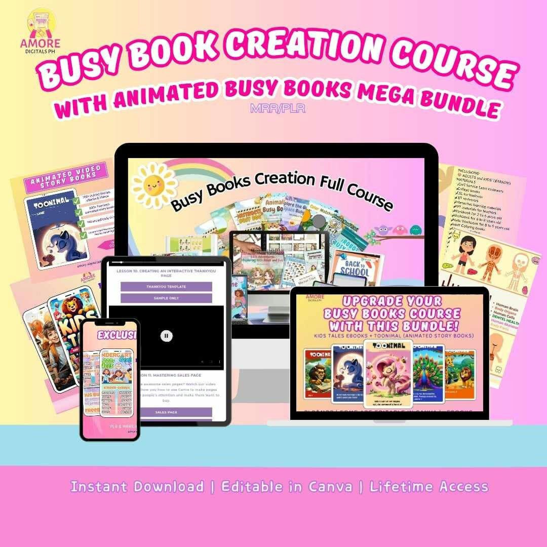 Busy Books Creation Course With Animated Busy Books Upgraded Mega ...