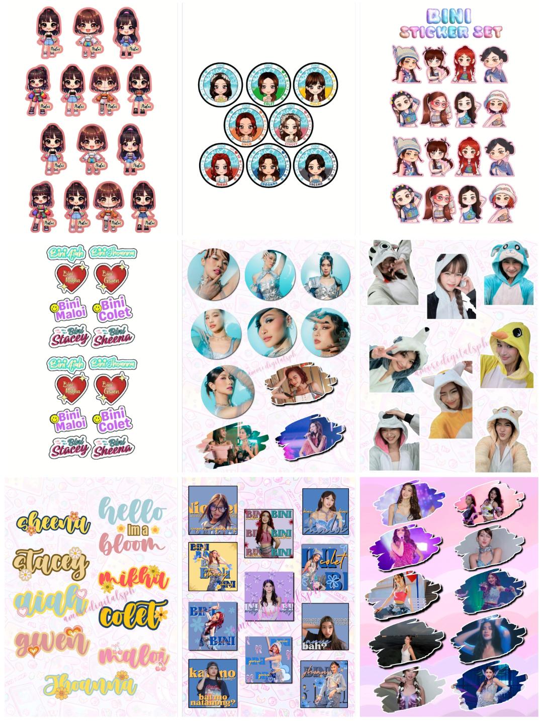 Bini Collection, Photo Cards, Slambook, Printable Set, Stickers - Etsy