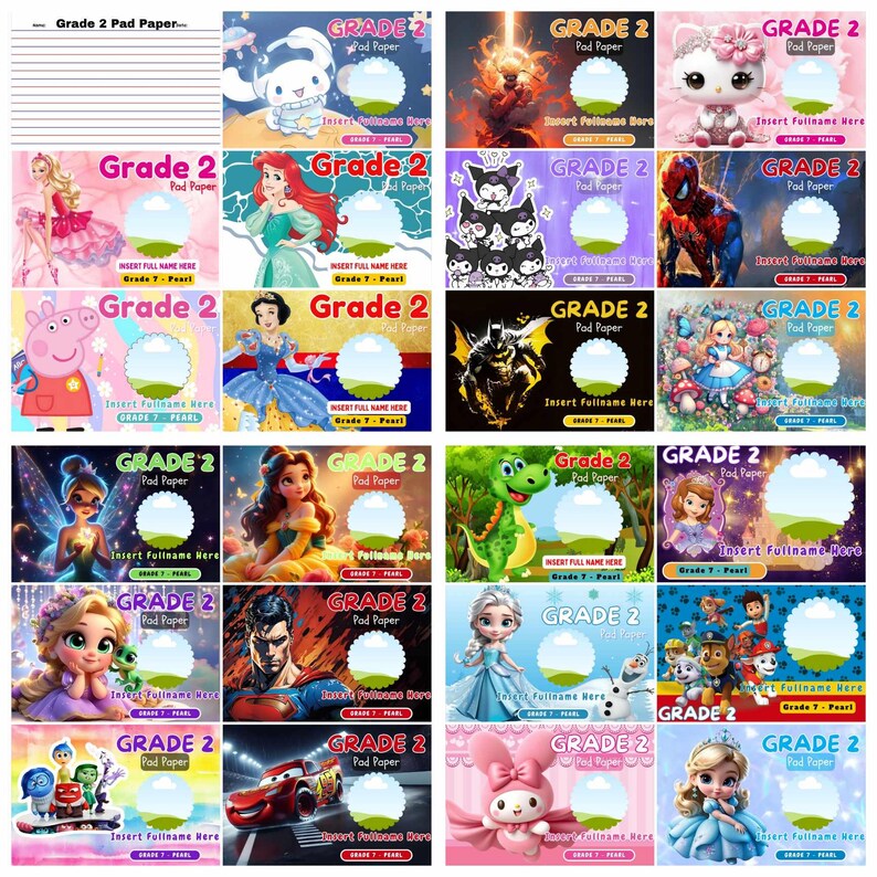 Back-to-school Printables Kit, Notebook Covers, Notepads, Name Tags ...