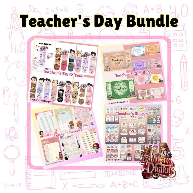 Teachers Day Bundle, Teachers Day Chip Bag, Pen Sleeve, Notepad ...