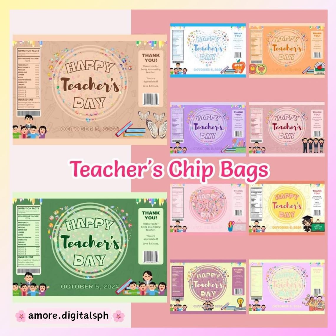 Teachers Day Bundle, Teachers Day Chip Bag, Pen Sleeve, Notepad ...