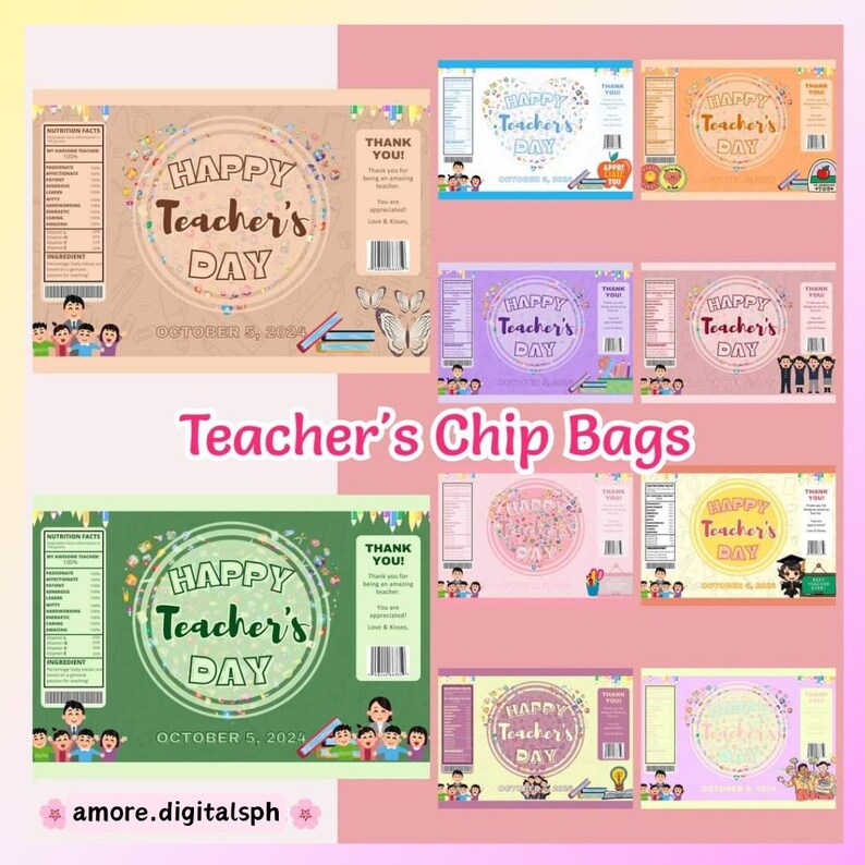 Teachers Day Bundle, Teachers Day Chip Bag, Pen Sleeve, Notepad ...
