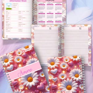 My Notebook Bundle With Calendar and Personal Info Page - Etsy