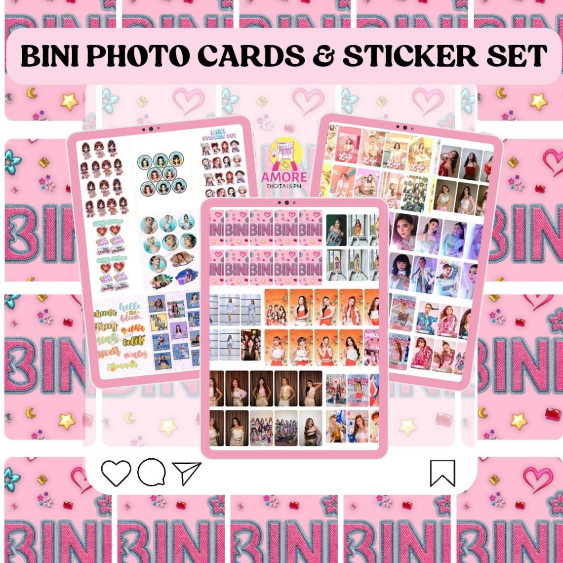 Bini Photo Cards and Sticker Set - Etsy