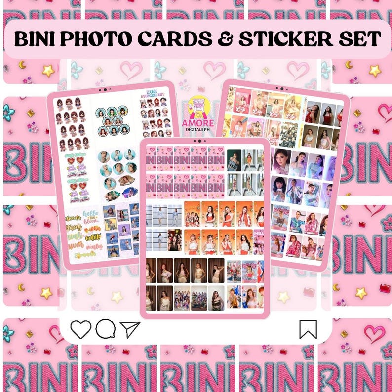 Bini Photo Cards and Sticker Set - Etsy