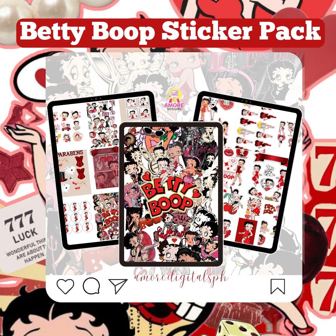 Betty Boop Sticker Pack Printable - Etsy