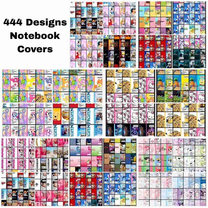 Back-to-school Printables Kit, Notebook Covers, Notepads, Name Tags ...