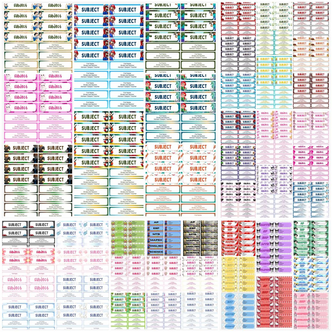 Back-to-school Printables Kit, Notebook Covers, Notepads, Name Tags ...