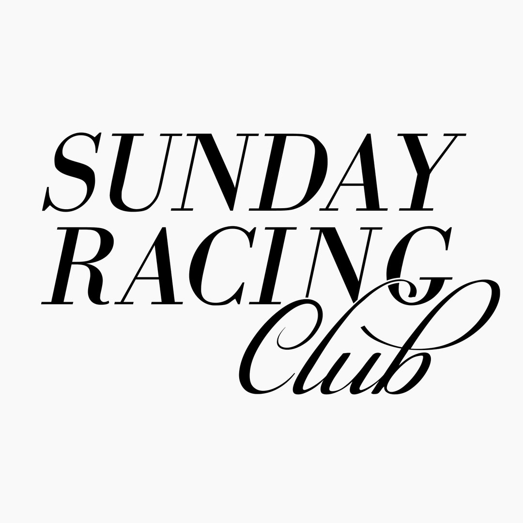 DIGITAL DOWNLOAD SVG F1 Sunday Racing Club Tshirt Design for Cricut ...