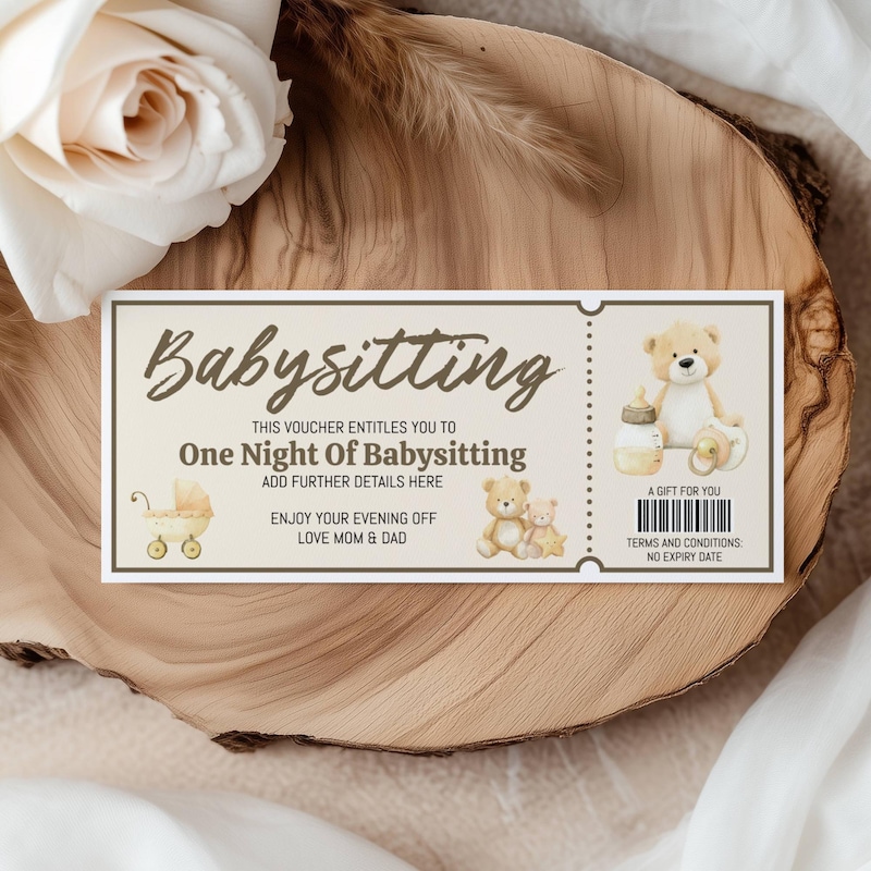 Babysitting Voucher - Etsy UK