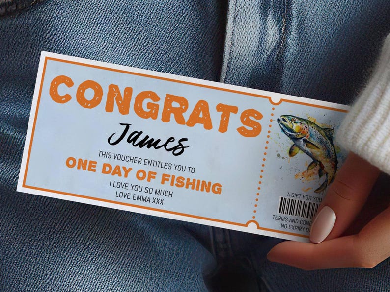 Editable Congrats One Day of Fishing Gift Certificate Template ...