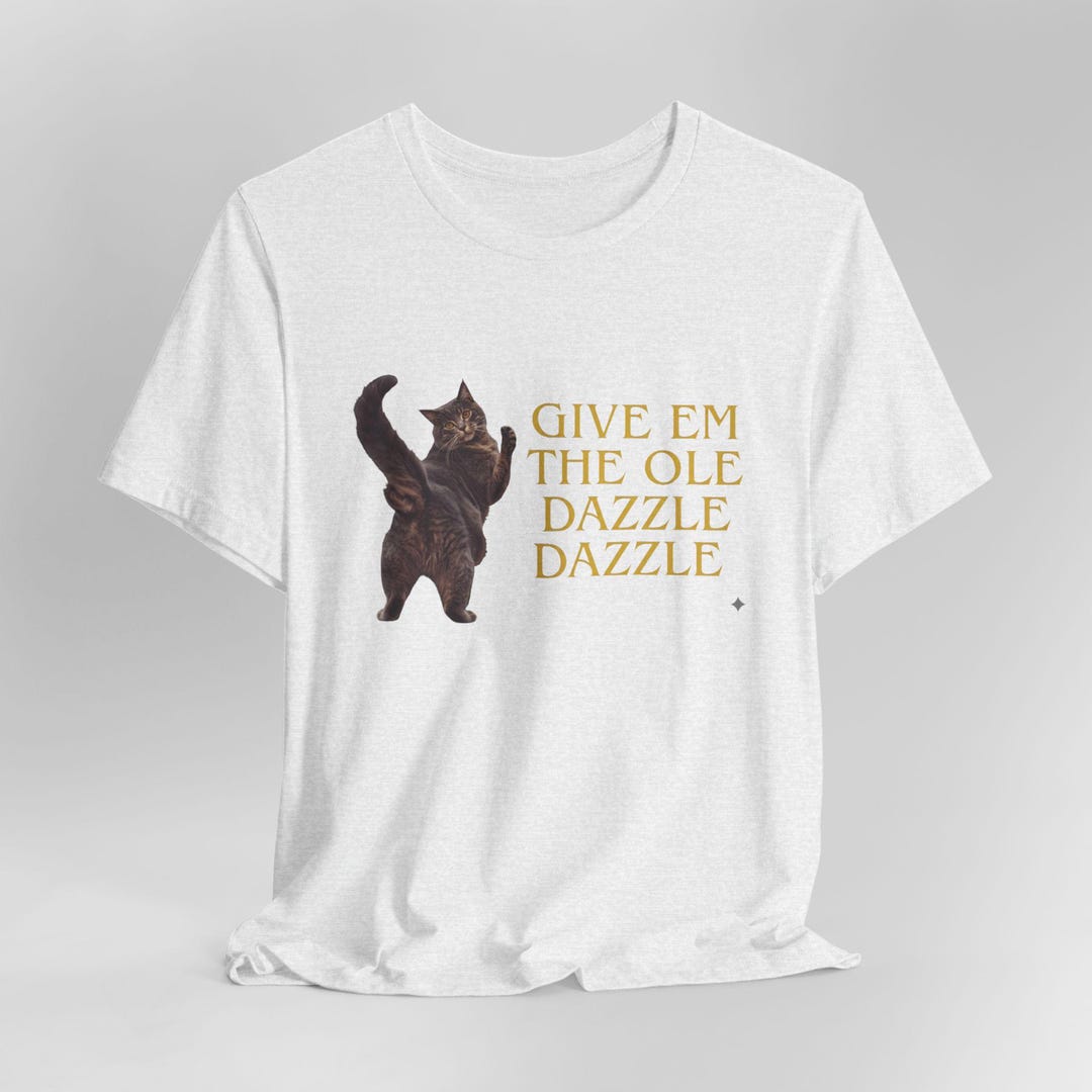 Dazzle Cat T-shirt | Retro Illustration, Whimsical Tee - Etsy
